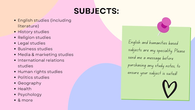 Create a custom study guide and notes tailored just for you by ...