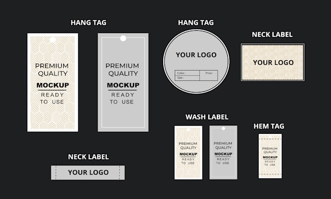 Hangtags, clothing, price tags, packaging and label design by Designerstool | Fiverr