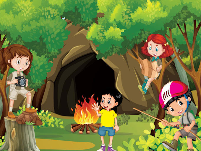 Drow awesome children book illustrations and cover by Shahin919 | Fiverr