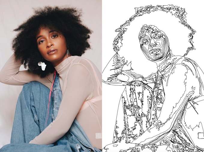 Create technical line art based on your portrait by Jakeheinemann | Fiverr