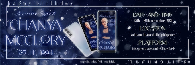 Design your idol birthday advertisement banner by Anniehowfeel | Fiverr