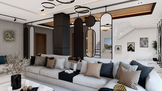 Create a realistic design with realization details for your interior ...