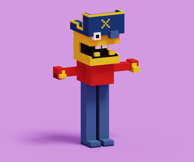 Model a voxel art sandbox ready character by Vahidarjmand | Fiverr