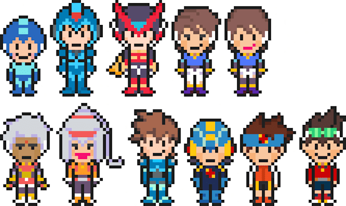 Pixelart, overworld sprite, encontering sprite, emote by Galexgonz97 ...
