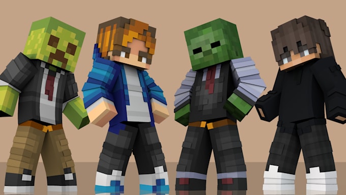 Make best minecraft 3d render pose by Theloren | Fiverr