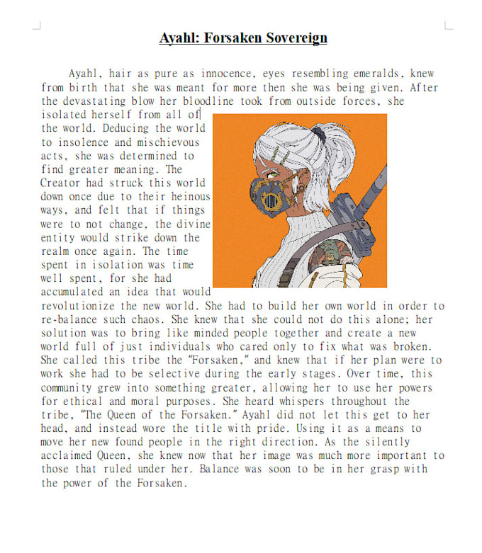 Write bios for your characters by Bodhiproduction | Fiverr