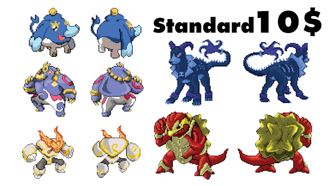 Create professional pixel art, animation fakemon for you by Johnweed777 ...