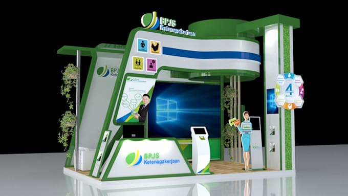 Create 3d virtual booth, stand, stall exhibition by Studio_dak | Fiverr