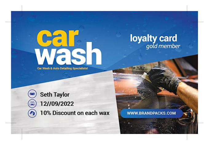 Create an amazing car wash card by Ivannovac | Fiverr