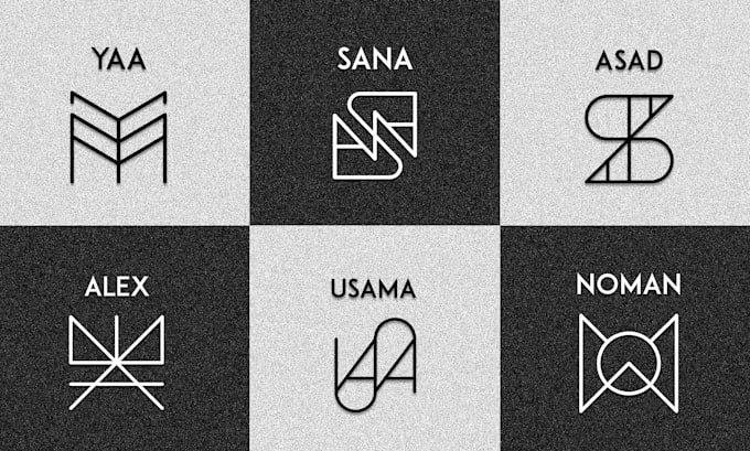 Do classic, minimal line art name logo design by Hayyatdesigns | Fiverr