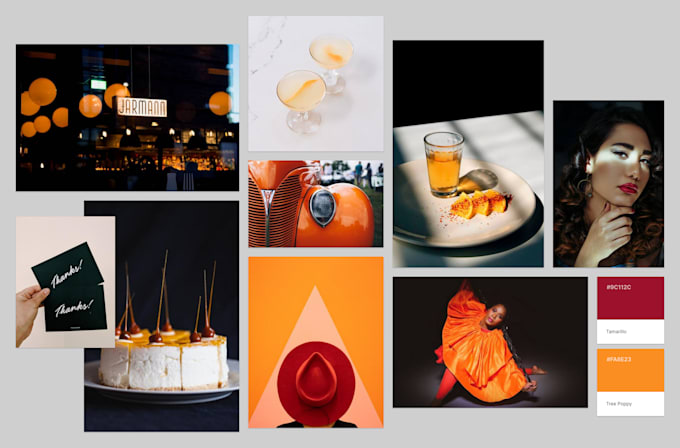 Create an original visual mood board with a color palette by Lamada416 ...