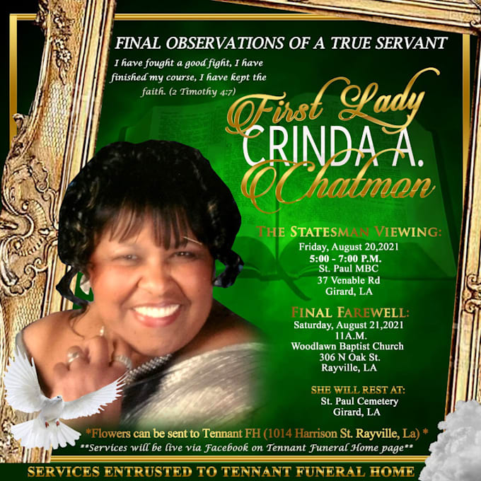 Design nice funeral invitation and program by Liam_graphix | Fiverr