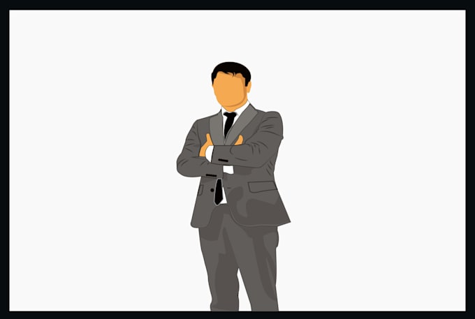 Draw minimalist faceless vector illustration portrait by Fqserviecs ...