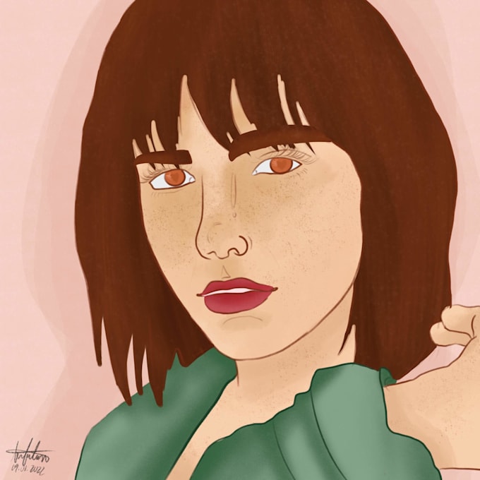 Draw you a simple digital portrait by Itsmeanoccas | Fiverr