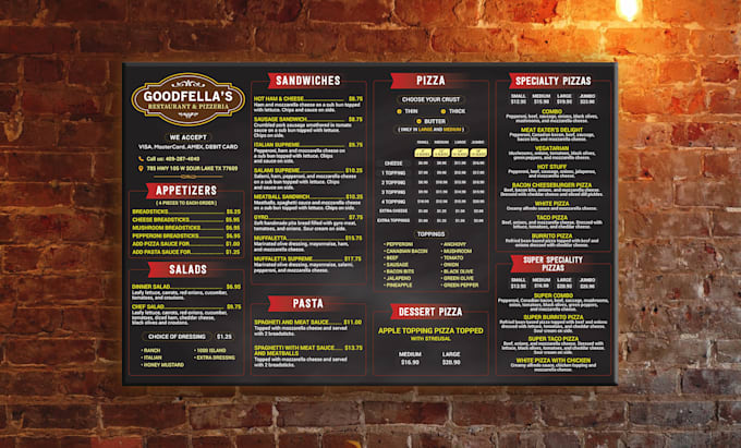 Design static digital menu, tv screen menu boards for your restaurant ...
