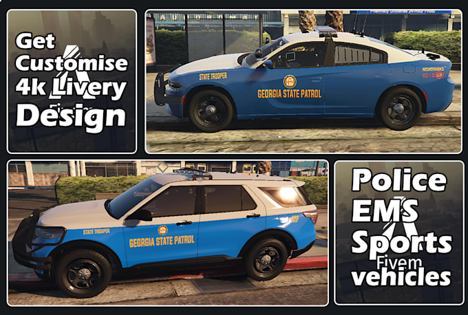 Design custom police, ems livery of any fivem vehicle by Ayesha_tae ...