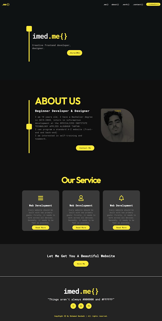 Build modern responsive website with html css js bootstrap by Imed__dev ...