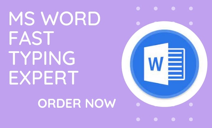 Ms word document type expert , typing expert and fast typist by ...