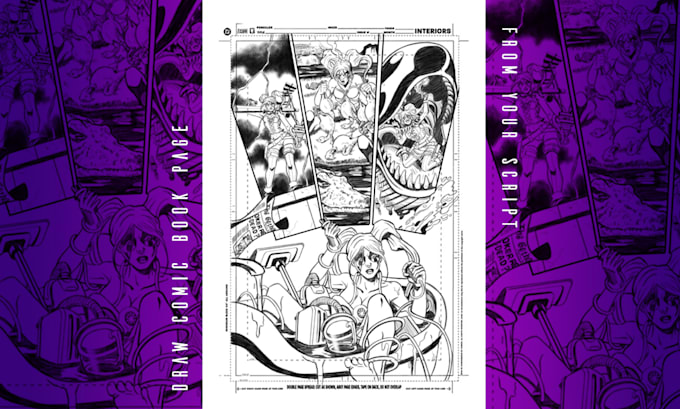 Draw comic book page from your script by Novalhernawan | Fiverr