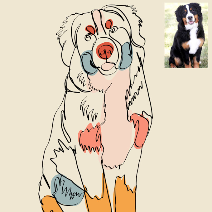 Make your pet into line art by Ssjawak | Fiverr