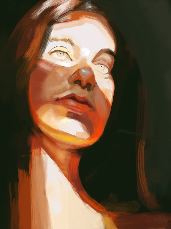 Cool digital portraits in the freestyle drawing by Alexchausov | Fiverr