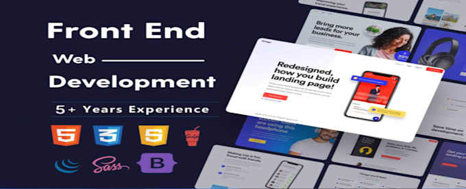 Be your front end web developer using html css bootstrap and javascript by Muntaha_tehseen | Fiverr