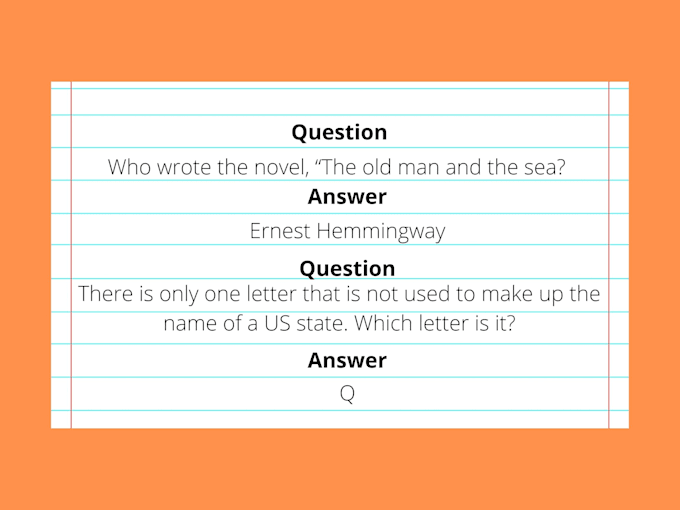 Write trivia or quiz questions for you by Austinmisner | Fiverr
