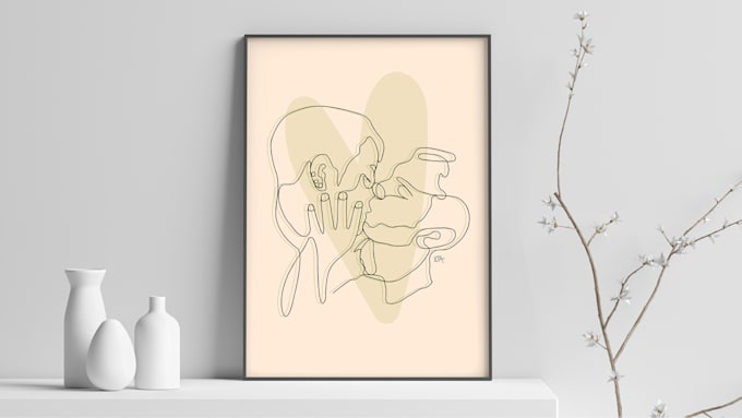 Draw a minimalist one line art illustration by Bypixlola | Fiverr