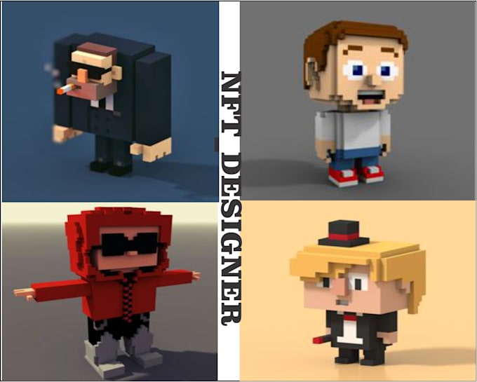 Design unique nft art collection pixel art voxel crypto punk with 100 1k 10k by Nft_designer132 ...