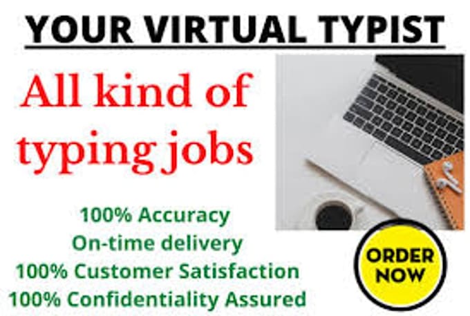 Accurate extra fast typing job of 100 pages within 24 hours, your pro ...