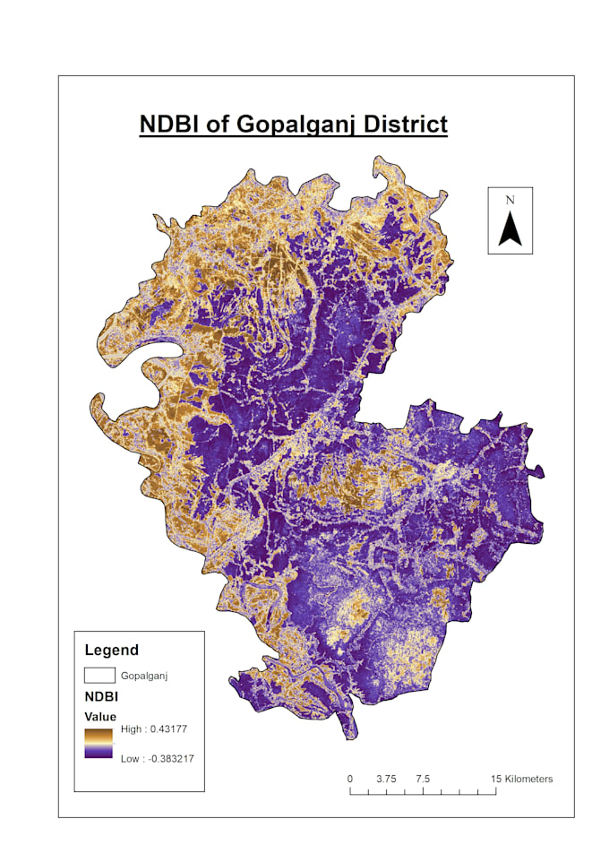 Estimate ndbi, ndvi, lst, uhi, utfvi of a spatial area by Hasan653 | Fiverr