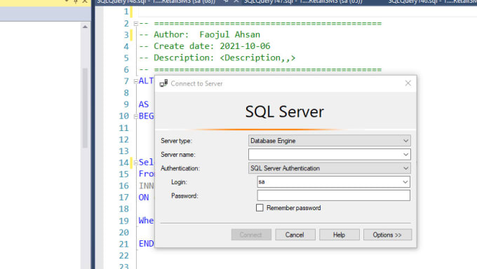 Write complex sql queries, tsql, stored procedure for you by Faojul ... Write complex sql queries, tsql, stored procedure for you by Faojul ...
