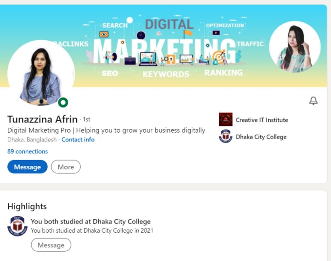 Do Your Linkedin Profile Creation And Optimization By Sumaelt14 Fiverr