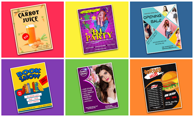 Design awesome cartoon style flyers and posters for you by Chamiss317 ...