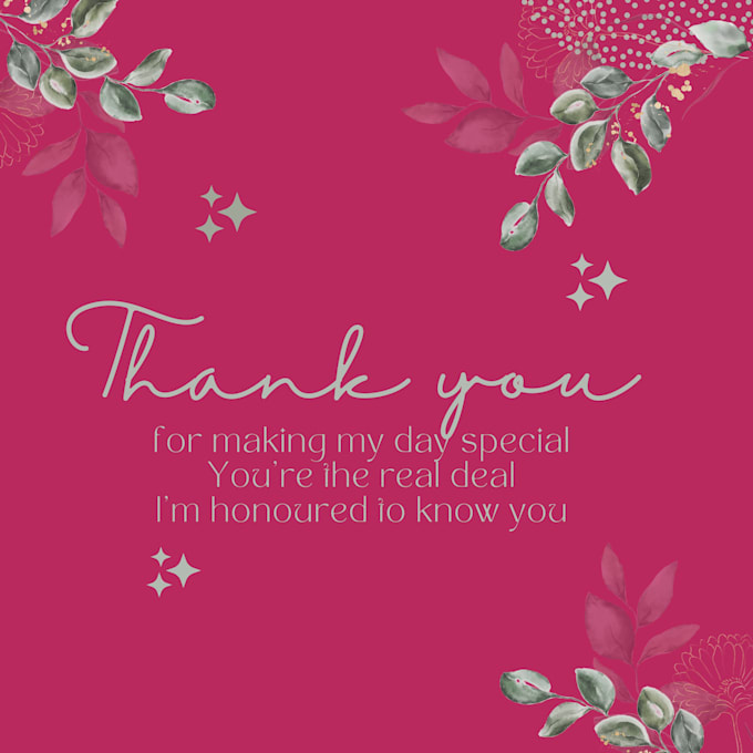 Create amazing thank you notes for you by Pillybrio | Fiverr