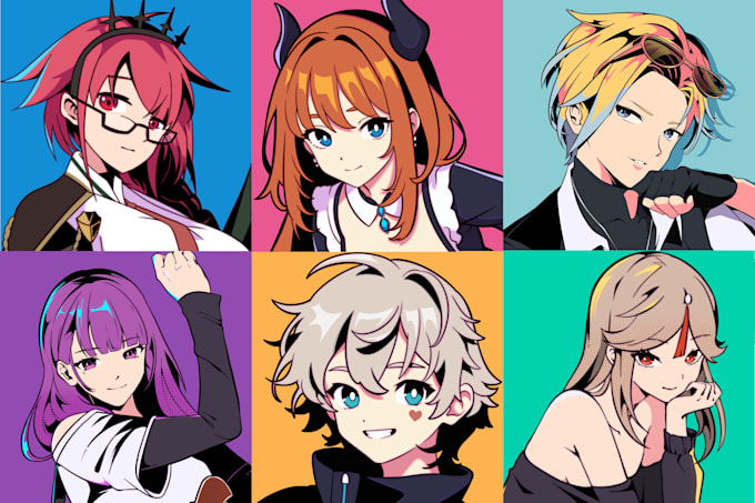 Draw amazing anime style fanart or avatar for your pfp by Artdel_ | Fiverr