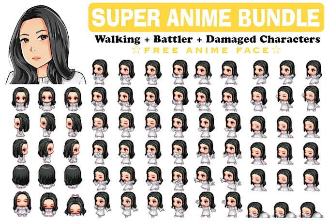 Make anime face and sprites for games by Anandavicky | Fiverr