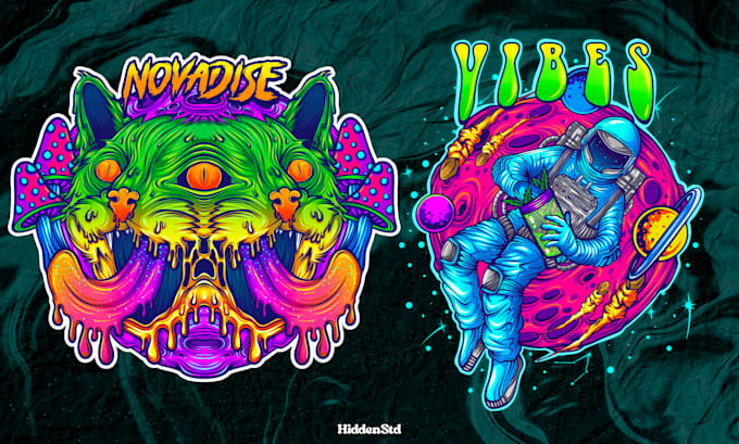 Create trippy psychedelic design for t shirt and merch by Hiddensstudio ...