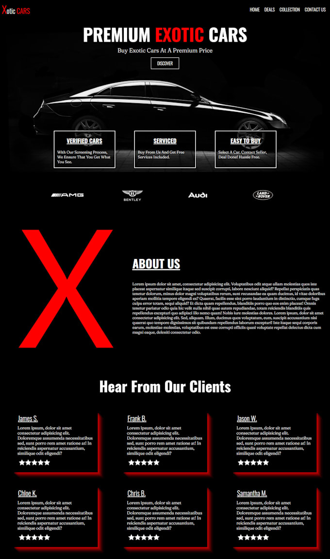 Create a responsive static website using html and css by Aashirsid | Fiverr