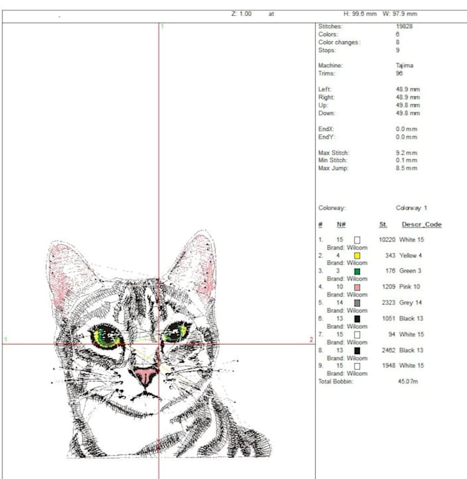Digitize your cat design emb,dst,pes,jef format by Superdigitizers | Fiverr