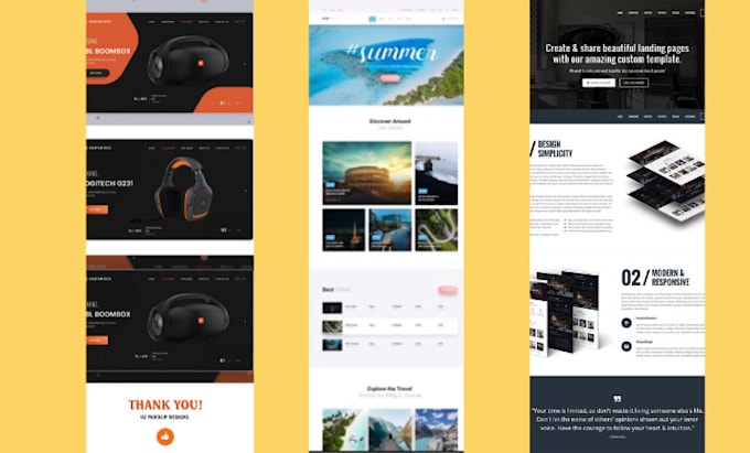 Create responsive reactjs, html landing page design by Lindaelhassa545 ...