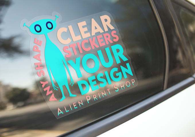 Print clear stickers of your logo or design by Alienprintshop | Fiverr