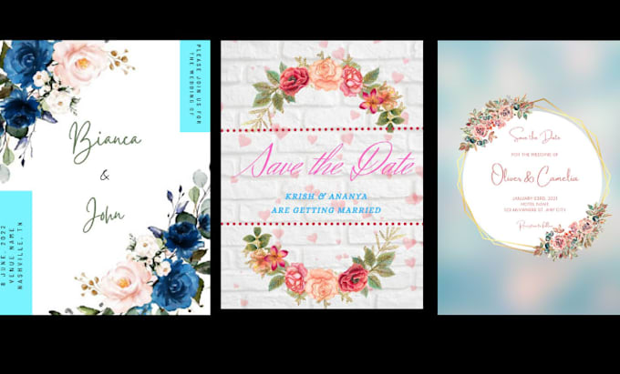 Design aesthetic invitation cards by Siyaa99 | Fiverr
