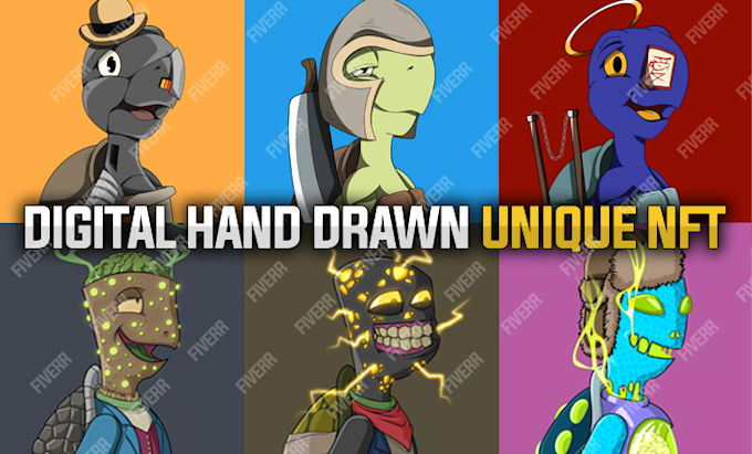Do 100 unique nft art collection with 22 different traits by ...