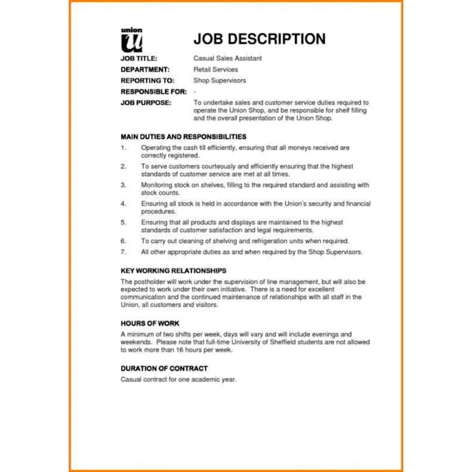 Write a attractive job description for any level of job by Uzairaziz466 ...