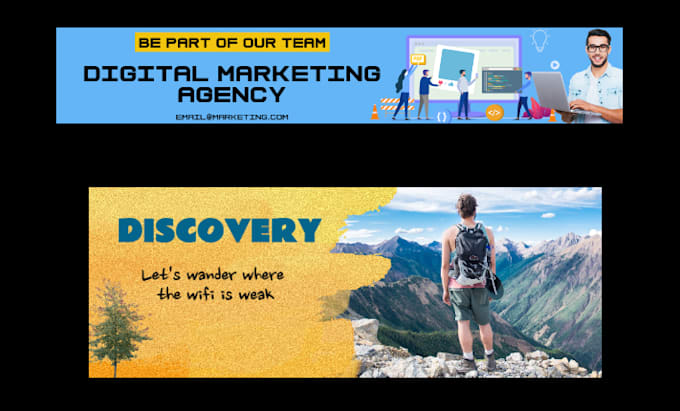Create amazing web banners and designs for you by Zachballon | Fiverr