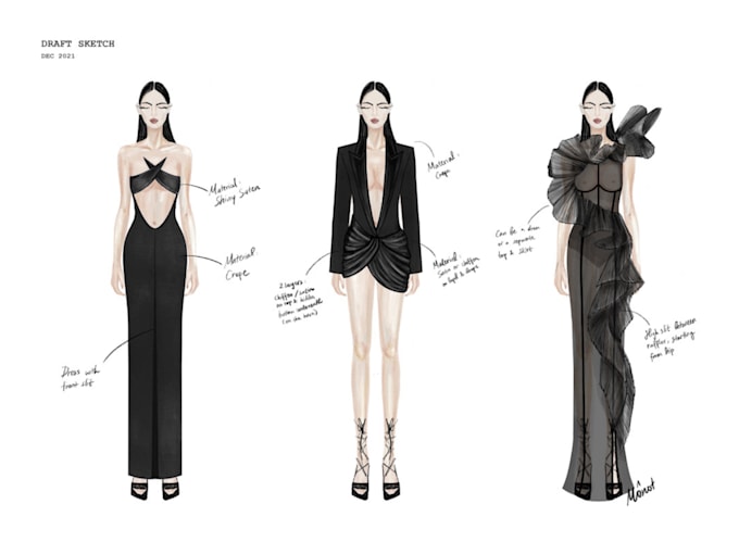 Design and illustrate fashion collections for your brand by M_auditia ...
