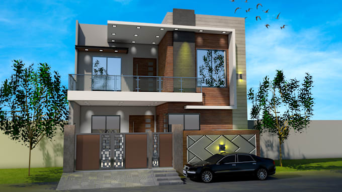 Do exterior elevation interior realistic render by Grayarc | Fiverr