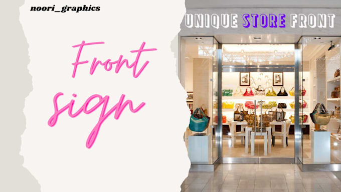 Design amazing store front sign, shop front and vinyl sticker by Noori ...
