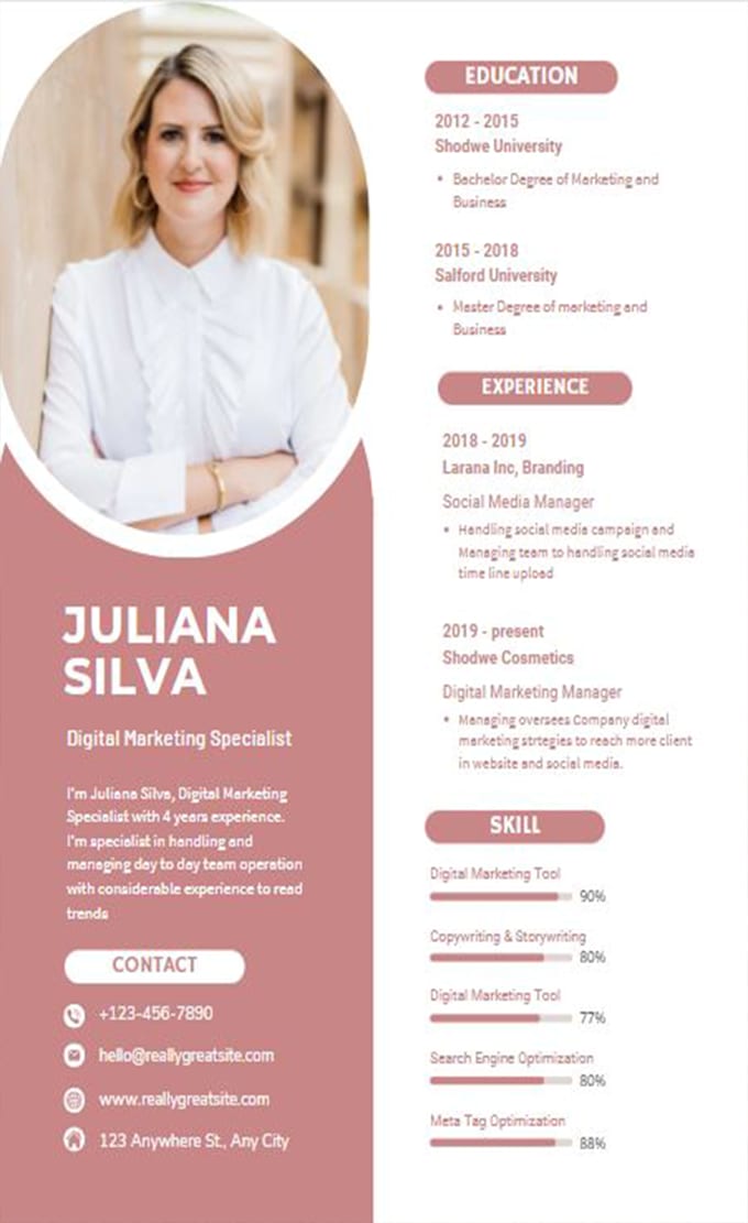 Create beast resume ever by A_khaledd | Fiverr